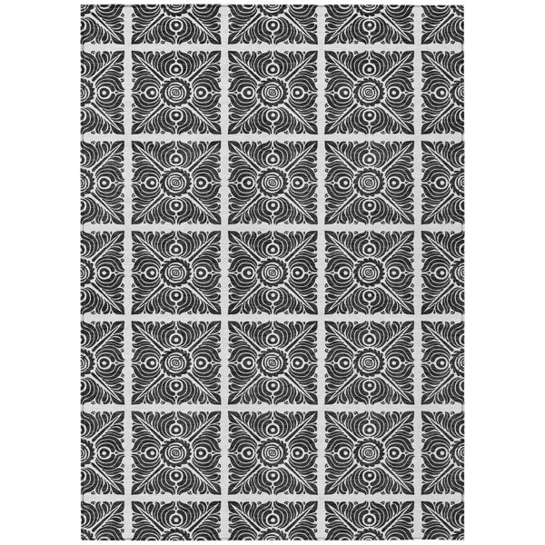 HomeRoots Tapis intérieur lavable floral doré et beige 8 pi x 10 pi - Wayfair Canada